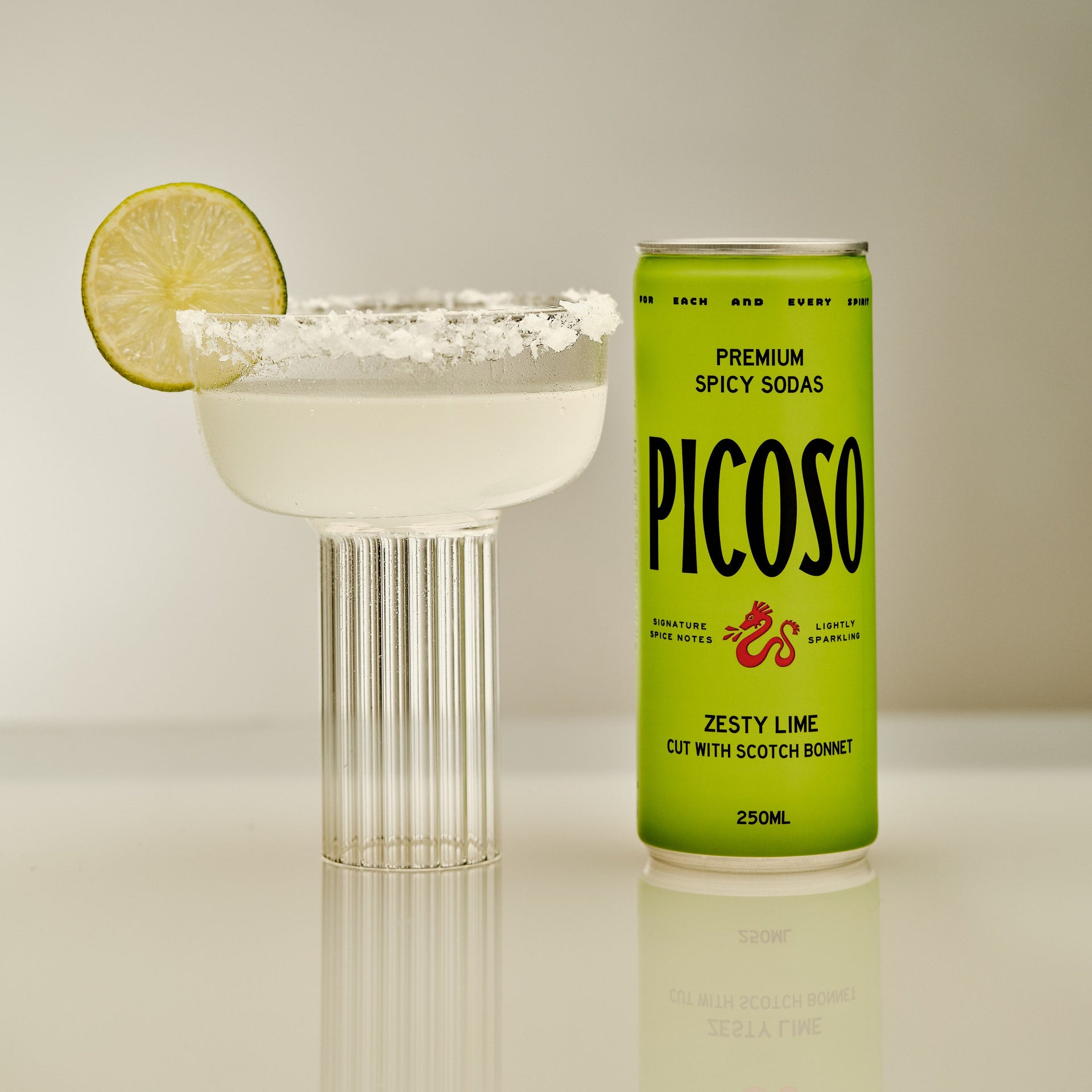 Picoso Zesty Lime & Scotch Bonnet Spicy Soda - Nought Drinks